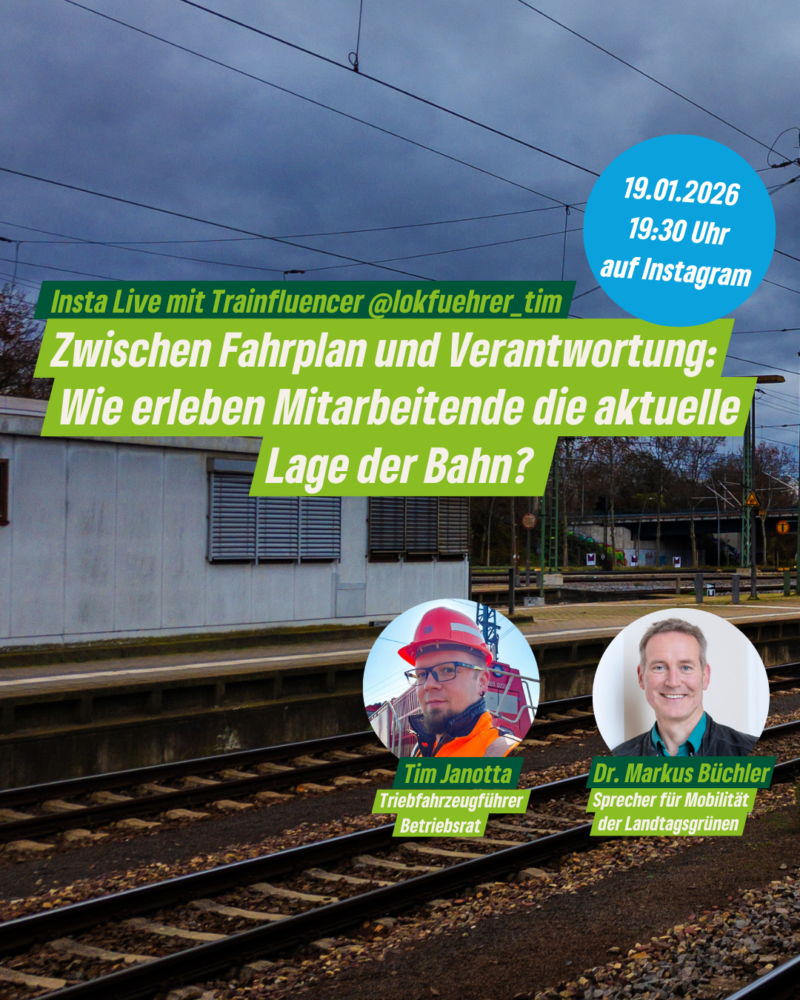 Insta Live mit Lokführer Tim – Dr. Markus Büchler, MdL